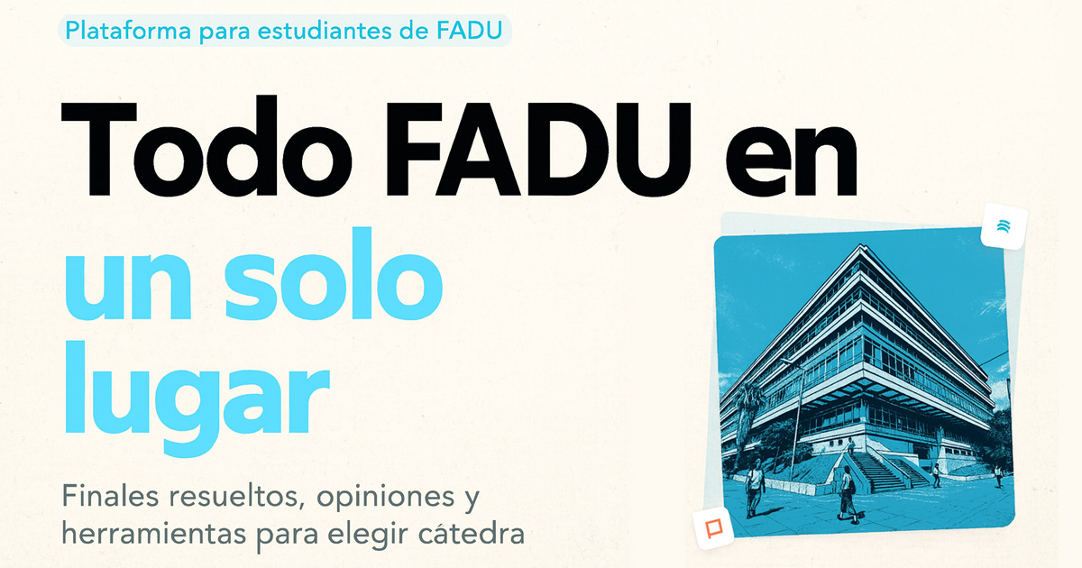 Faduense - Plataforma para estudiantes de FADU
